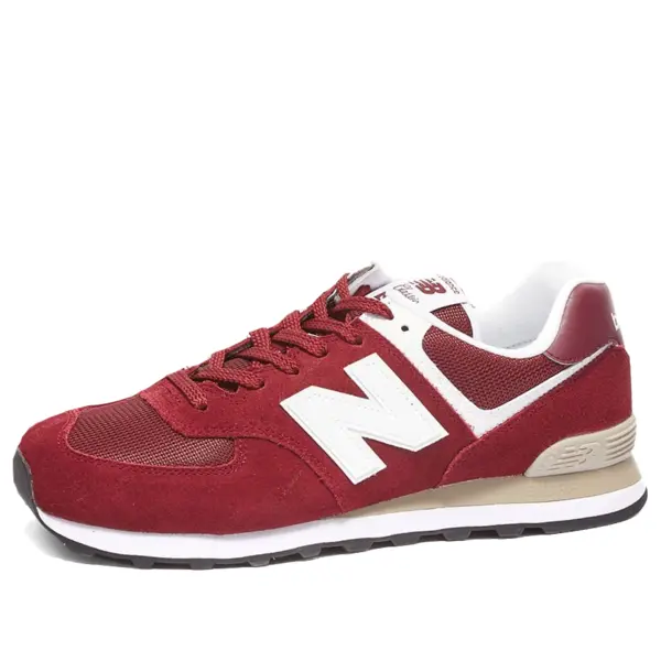 NEW BALANCE 574 "garnet" Sneakers - Red/white