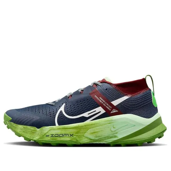 Nike Zoomx Zegama Trail Running Sneakers - Blue/green