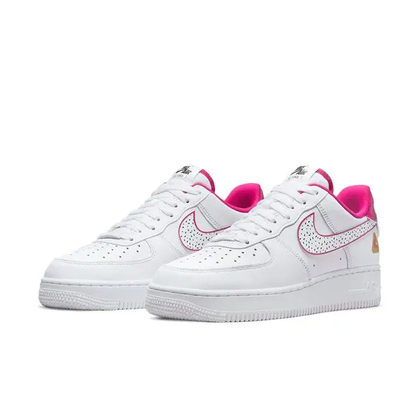 Nike Force 1 '07 Lx "dragon Fruit" Sneakers - White/pink