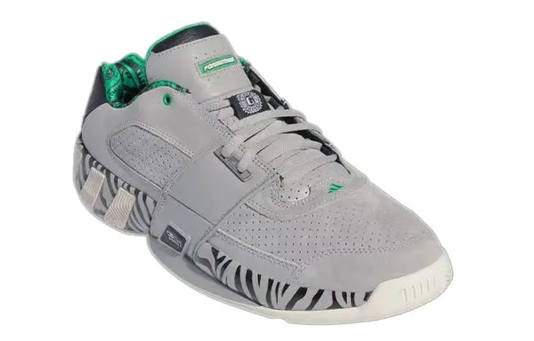 Adidas Gil Zero Restomod "tiger Stripes" Sneakers - Gray/black/green