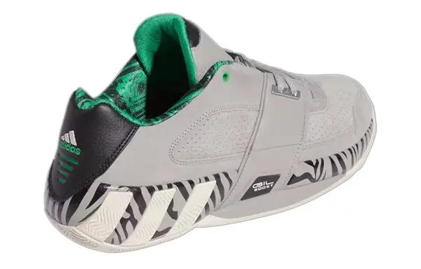 Adidas Gil Zero Restomod "tiger Stripes" Sneakers - Gray/black/green