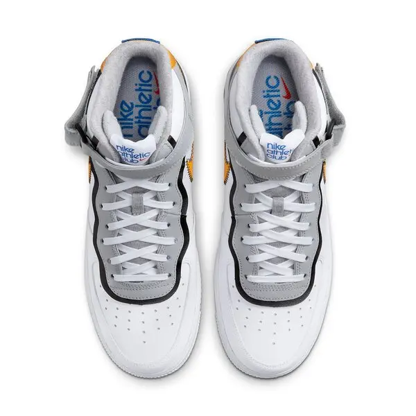 Nike Force 1 Mid '07 Lv8 "athletic Club" Sneakers - White/yellow/grey