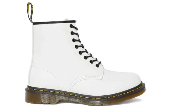 Dr. Martens 1460 Smooth Leather Lace Up Boot - White