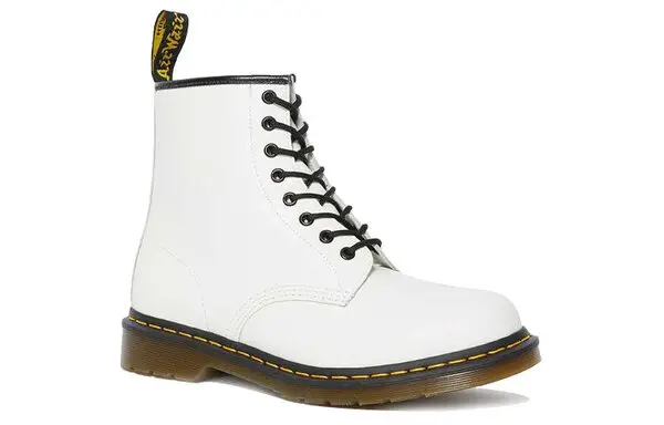 Dr. Martens 1460 Smooth Leather Lace Up Boot - White