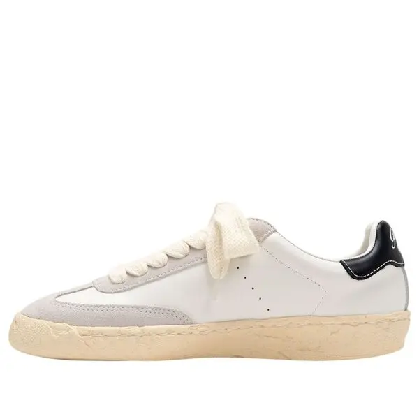 Mihara Yasuhiro Francis Past Sole Mixed Material Low Top Sneakers - White