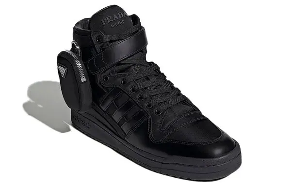 Adidas Prada X Originals Forum High Top Sneakers - Black