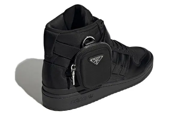 Adidas Prada X Originals Forum High Top Sneakers - Black