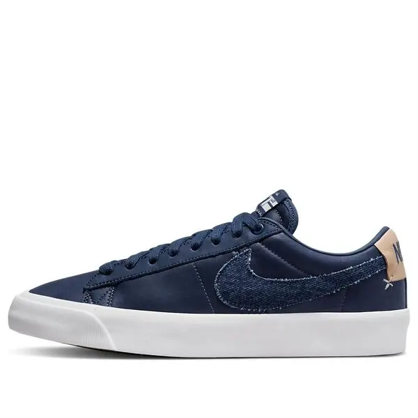 Nike Blazer Low Gt Sb "midnight Navy Denim" Sneakers - Dark Blue