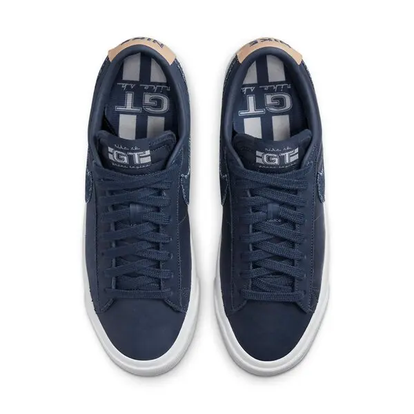 Nike Blazer Low Gt Sb "midnight Navy Denim" Sneakers - Dark Blue