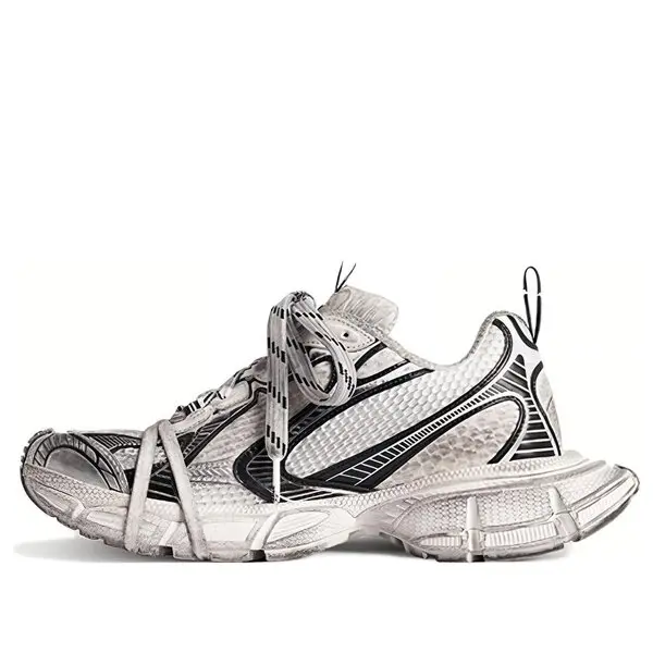 Balenciaga 3xl Sneakers In White And Black Mesh And Polyurethane - White/black