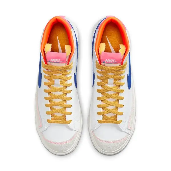 Nike Blazer Mid '77 High Top Sneakers - White/pink/blue