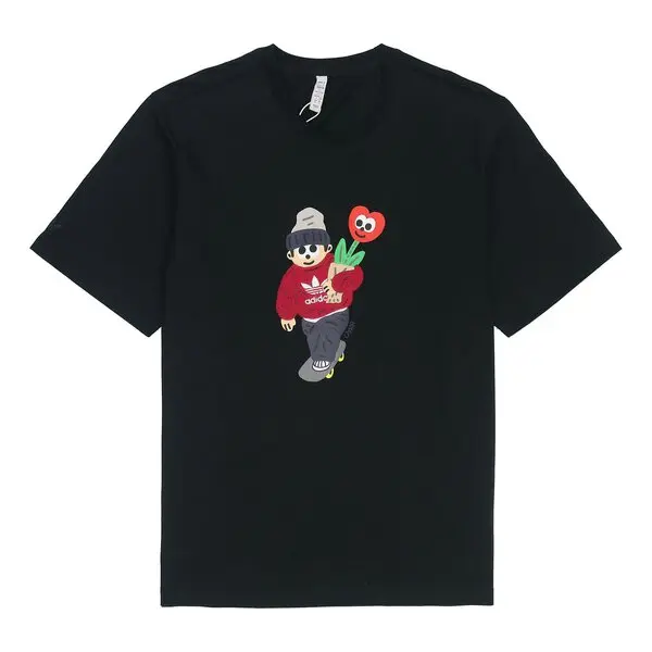 Adidas Originals X Charr Morita Short Sleeve Black T-shirt - Default Colorway