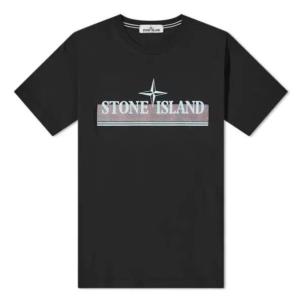 Stone Island Tricromia Print T-shirt - Black