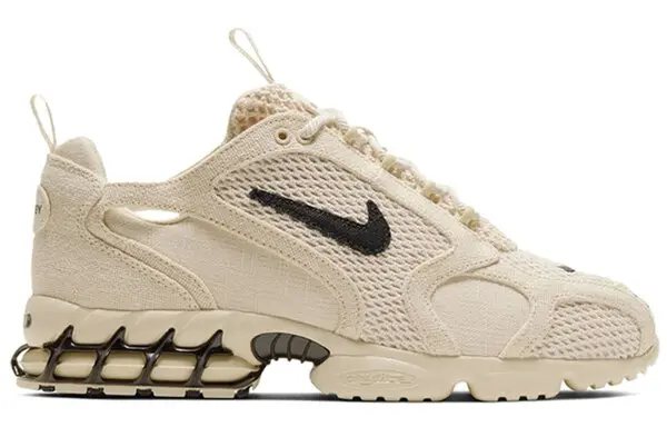 Nike Stussy X Zoom Spiridon Caged 2 "fossil - Fossil/black
