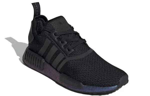Adidas Nmd_r1 Metallic Blue Boost Sneakers - Black