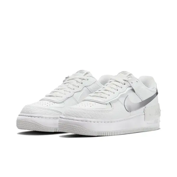 Nike Force 1 Shadow Sneakers - White/silver