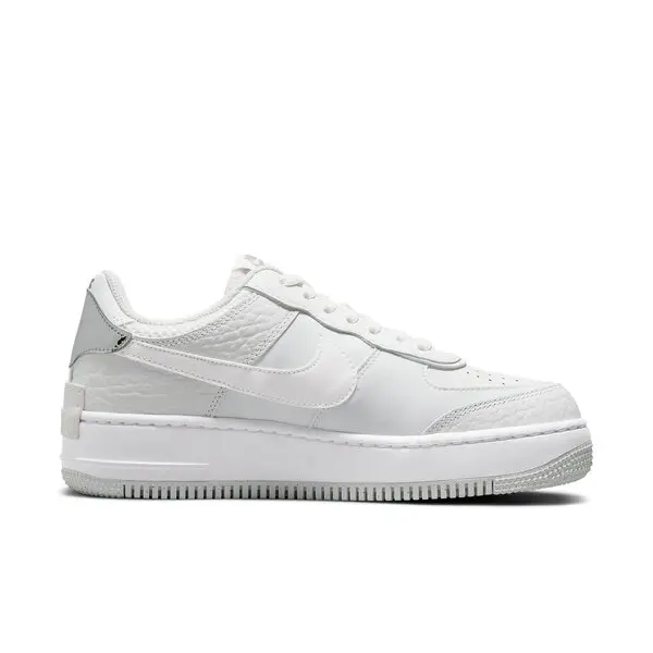 Nike Force 1 Shadow Sneakers - White/silver