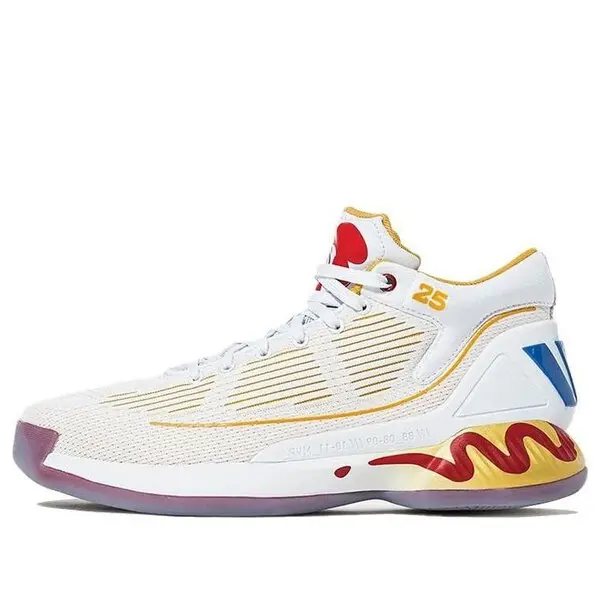 Adidas Mcdonald's X D Rose 'rose Sauce' Sneakers - White/gold/red