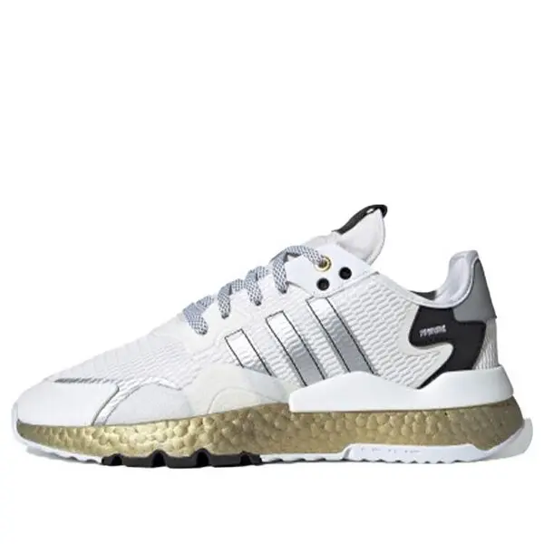 Adidas Nite Jogger "white Gold Metallic - White/black