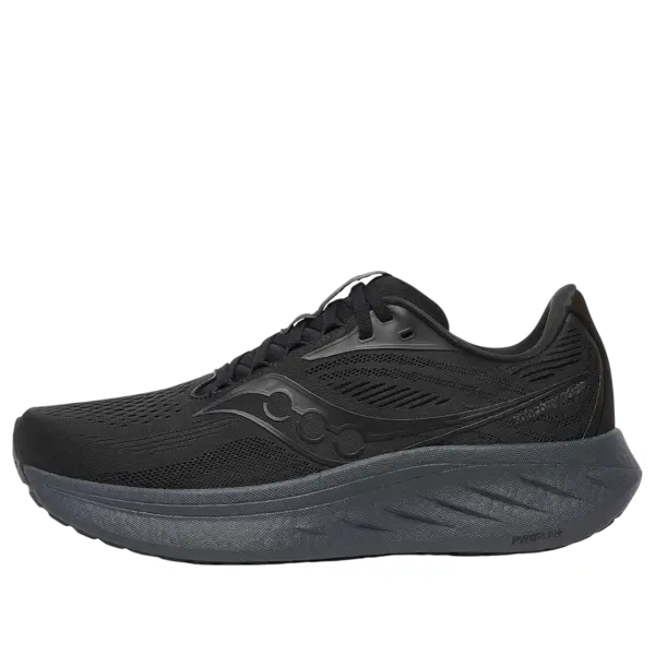 Saucony Ride 18 Wide Running Shoes - Black/shadow
