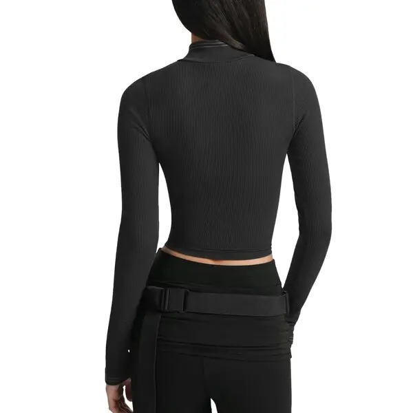 Nike X Skims Ribbed Seamless Zip Up Cropped Jacket