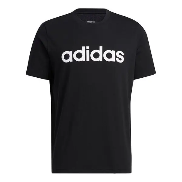 Adidas Neo Ce Logo Tee Logo Print Running Short Sleeves T Shirt S - Black