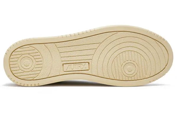 AUTRY Medalist Low Leather Sneakers - White/rust/cream