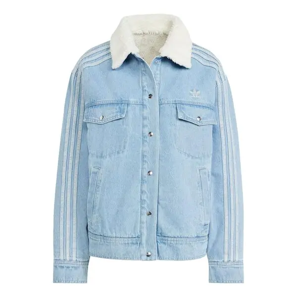 Adidas Originals Neutral Court Denim Jacket 'blue - Blue/multi-color