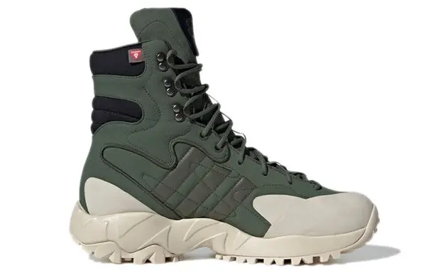 Adidas Y-3 Notoma 'shadow Green' Combat Boots - Green/grey