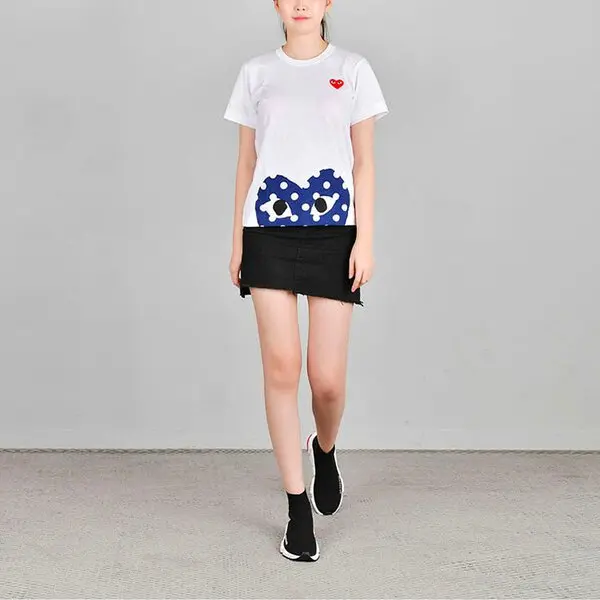 Play Comme Des Garcon Polka Dot Heart T-shirt