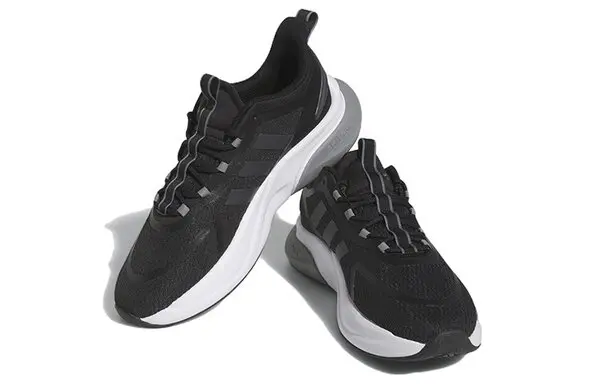 Adidas Alphabounce+ Athletic Sneakers - Black/white/gray