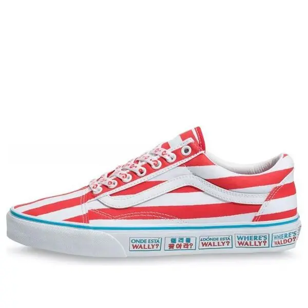 VANS X Where's Waldo? Old Skool "international Stripes" Low Top Sneakers - Red/white