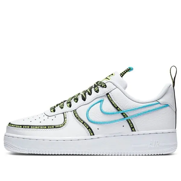 Nike Force 1 '07 Premium "worldwide Pack Blue Fury" Sneakers - White/blue Fury/black