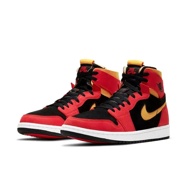 JORDAN 1 High Zoom Comfort High Top Sneakers - Black/chile Red/white
