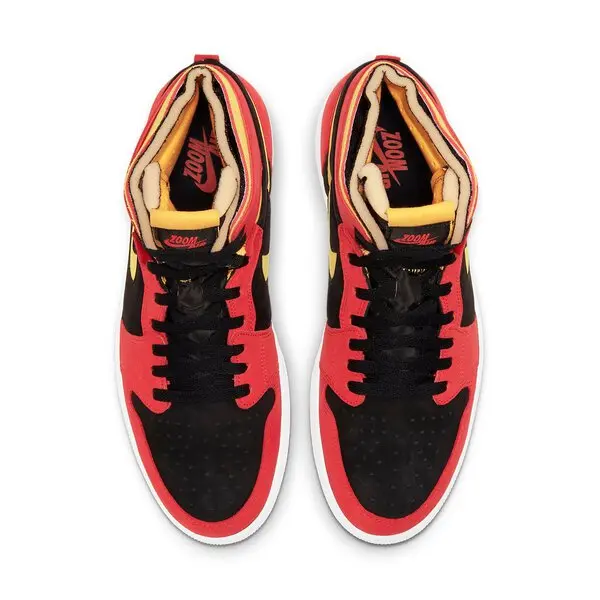 JORDAN 1 High Zoom Comfort High Top Sneakers - Black/chile Red/white