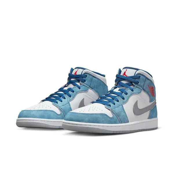 JORDAN 1 Mid Se "french Blue" Sneakers - White/blue
