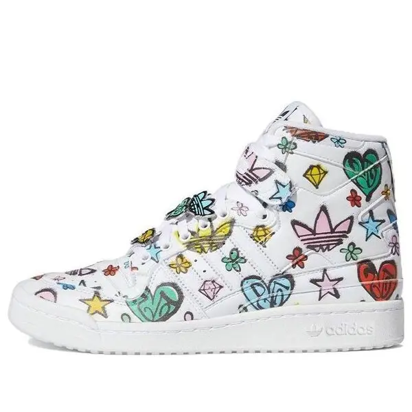 Adidas Jeremy Scott X Forum 84 High "monogram Graffiti - Cloud White/cloud White/core Black
