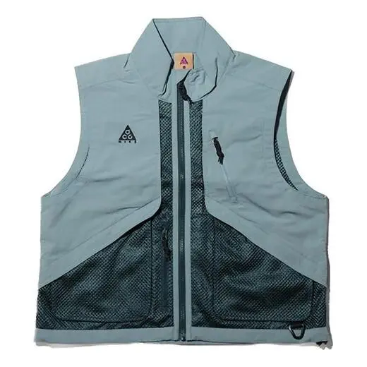 Nike Colorblock Stand Collar Aviator Vest - Aviator Grey/deep Jungle
