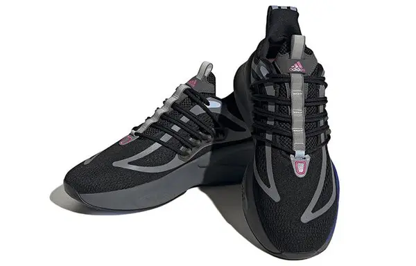 Adidas Alphaboost V1 Athletic Sneakers - Black/white/gray
