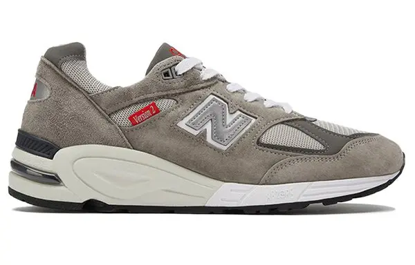 NEW BALANCE 990v2 Made In Usa Grey Suede And Mesh Sneakers