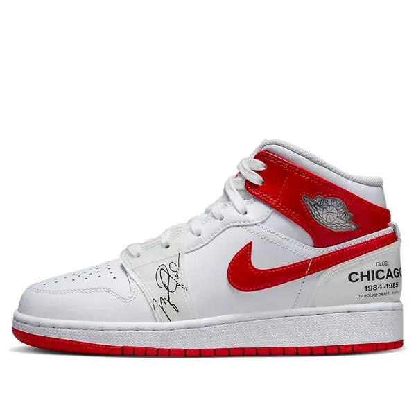 JORDAN 1 Mid "rookie Season" Sneakers - White/univ Red