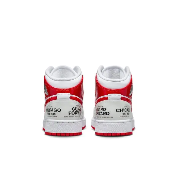 JORDAN 1 Mid "rookie Season" Sneakers - White/univ Red