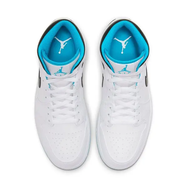 JORDAN 1 Mid Laser Blue Sneakers - White