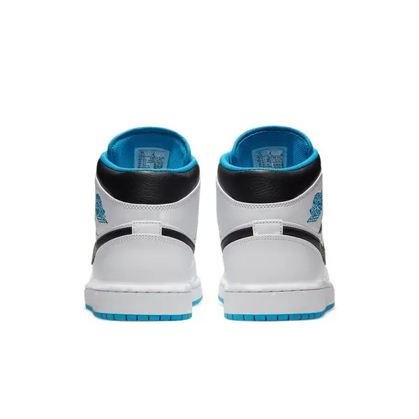 JORDAN 1 Mid Laser Blue Sneakers - White