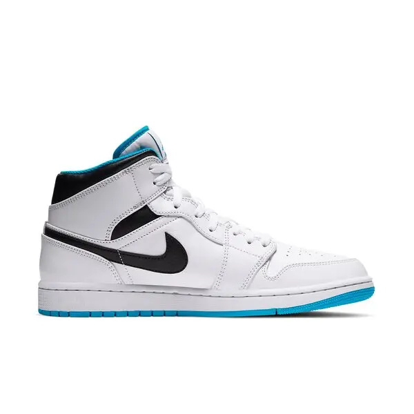 JORDAN 1 Mid Laser Blue Sneakers - White