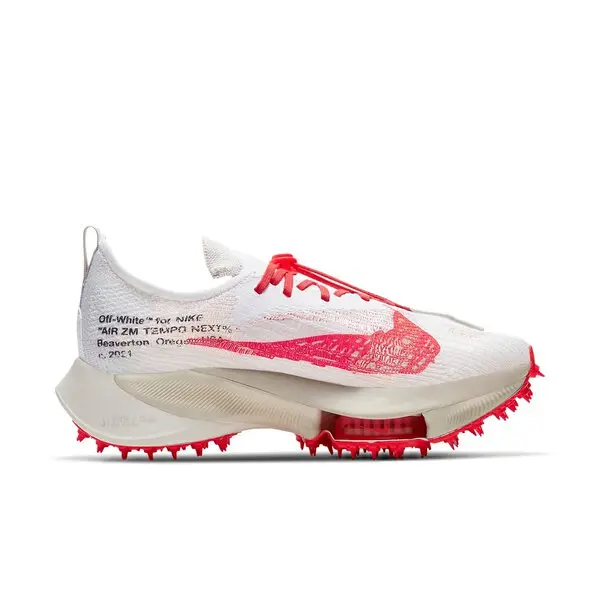 Nike X Off-white Air Zoom Tempo Next% 'white' Sneakers - White/red
