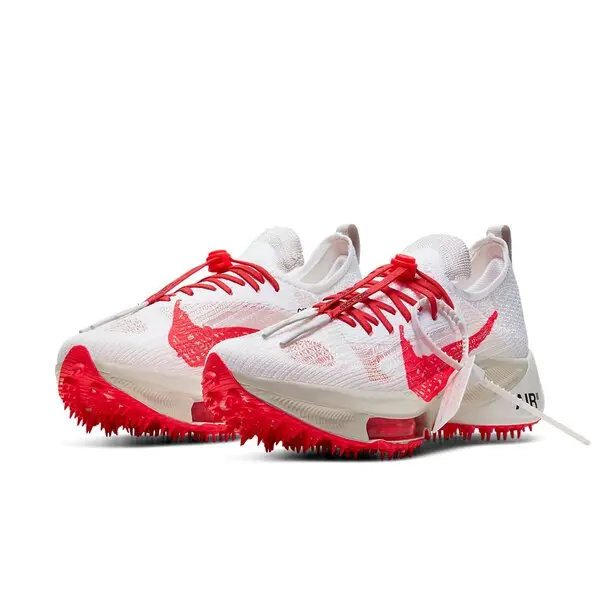Nike X Off-white Air Zoom Tempo Next% 'white' Sneakers - White/red