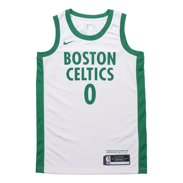 Nike Sw Fan Edition 20-21 City Limited Nba Tatum Boston Celtics Tatum 0 Basketball Jersey/vest - White