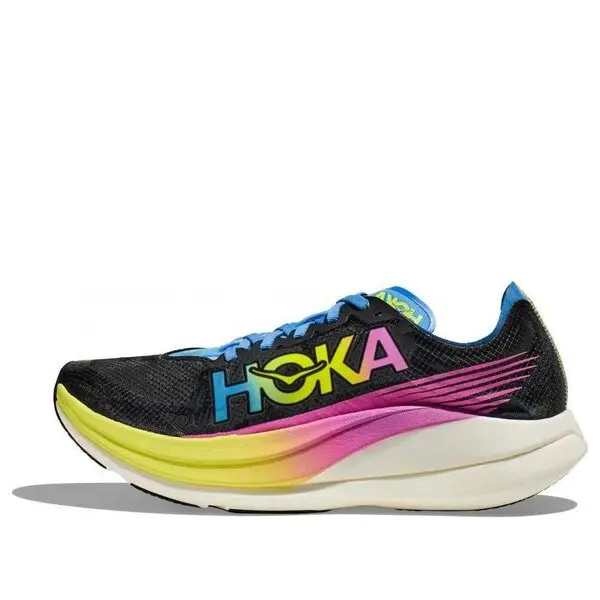 Hoka One One Rocket X 2 Athletic Sneakers - Black/rainbow