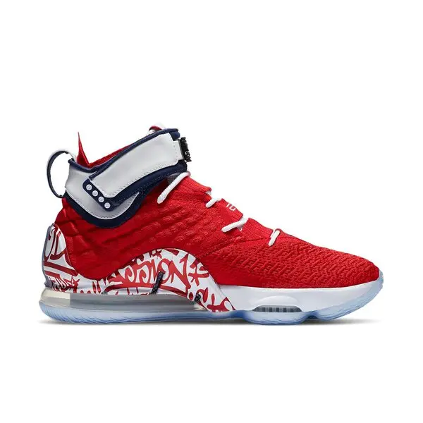 Nike Lebron 17 High Top Athletic Basketball Shoes - Red